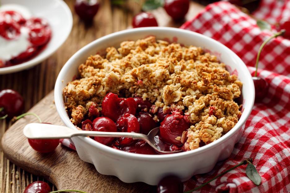 No-Bake Cherry Crumble | Taste For Life