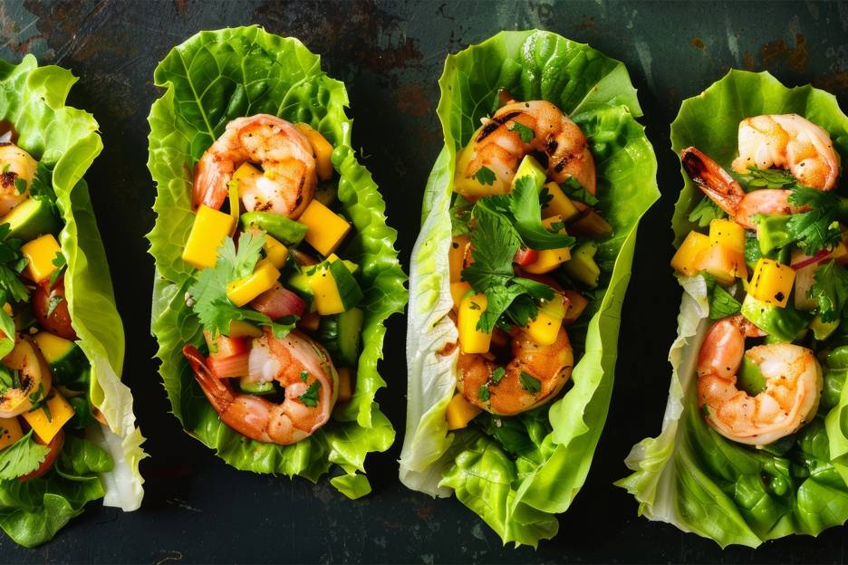 Lettuce Wrap Shrimp Tacos | Taste For Life