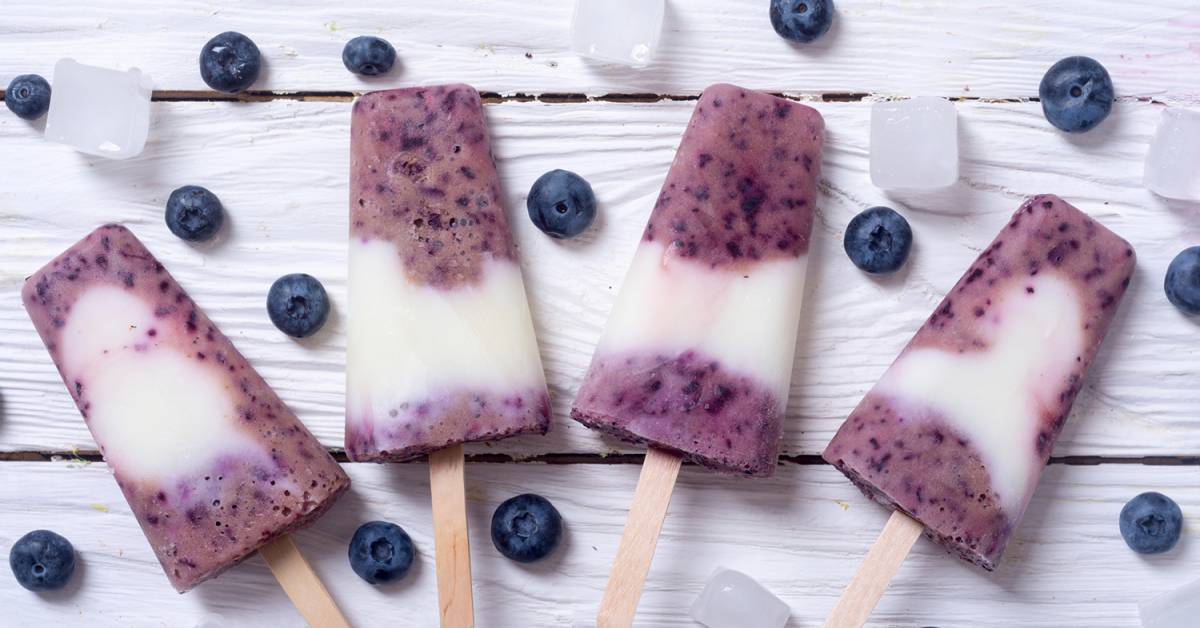 Blueberry Yogurt Frozen Pops | Taste For Life