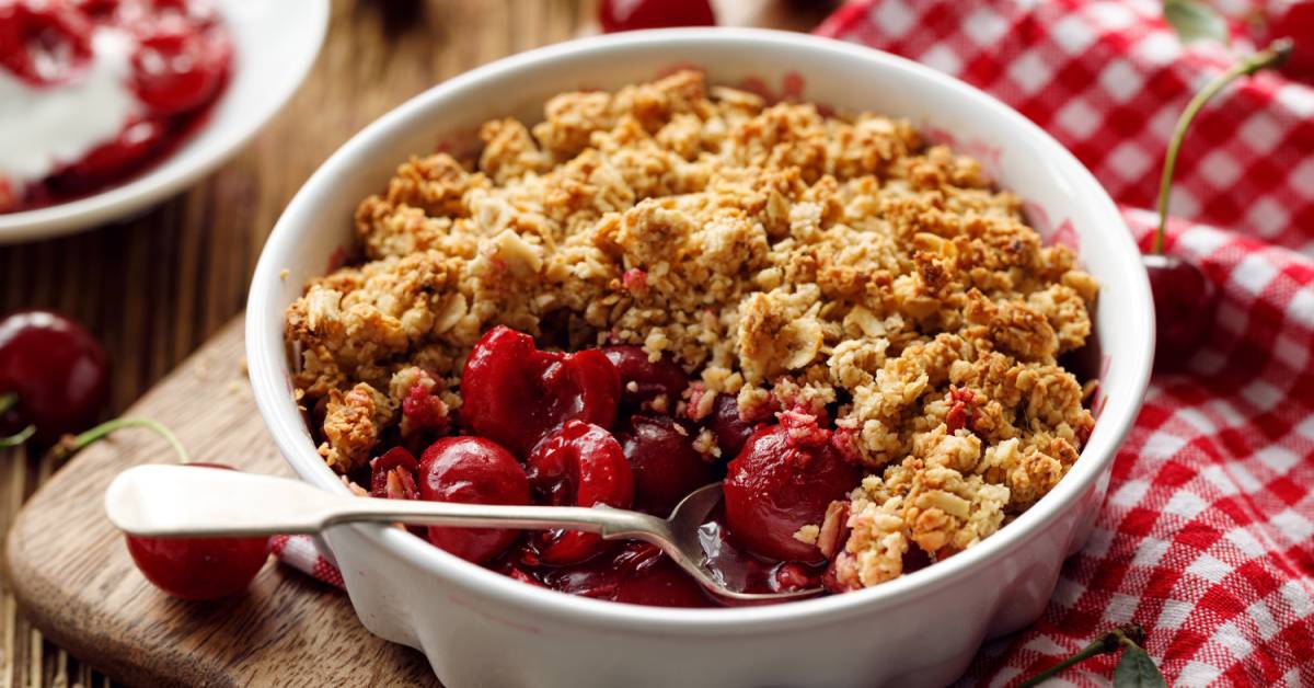 No-Bake Cherry Crumble | Taste For Life