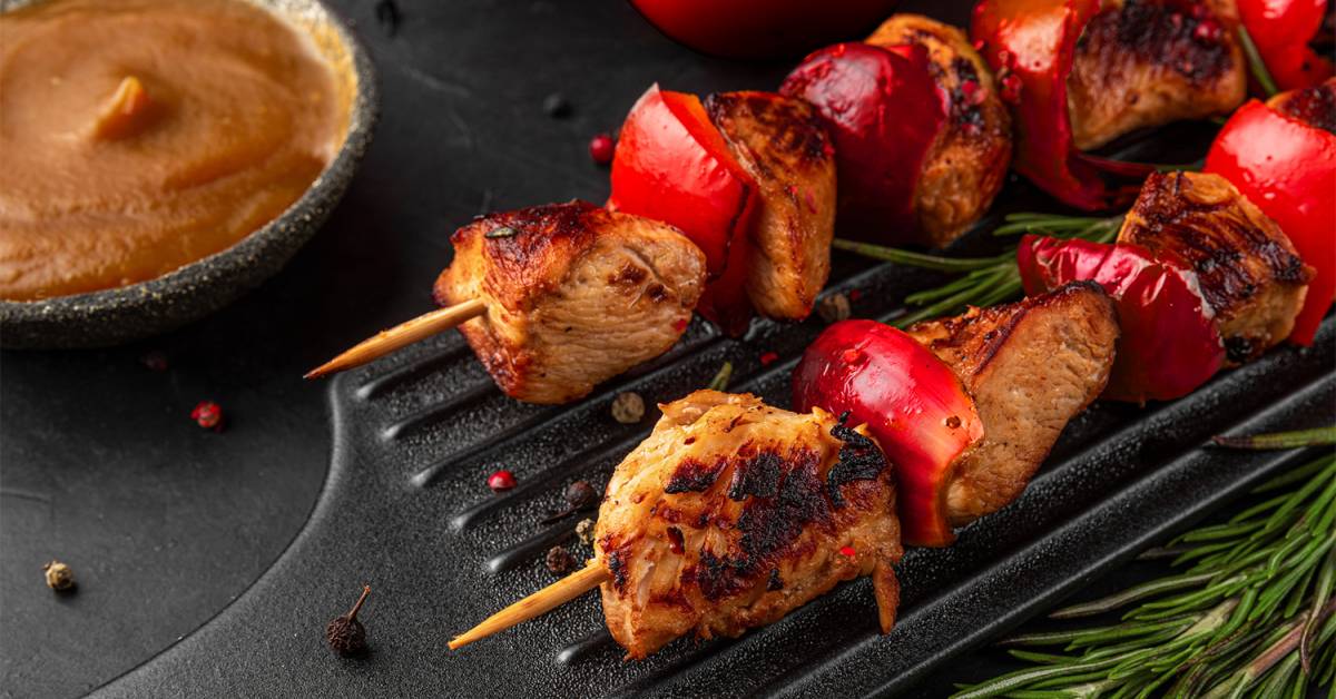 Rosemary-Feta Chicken Skewers | Taste For Life