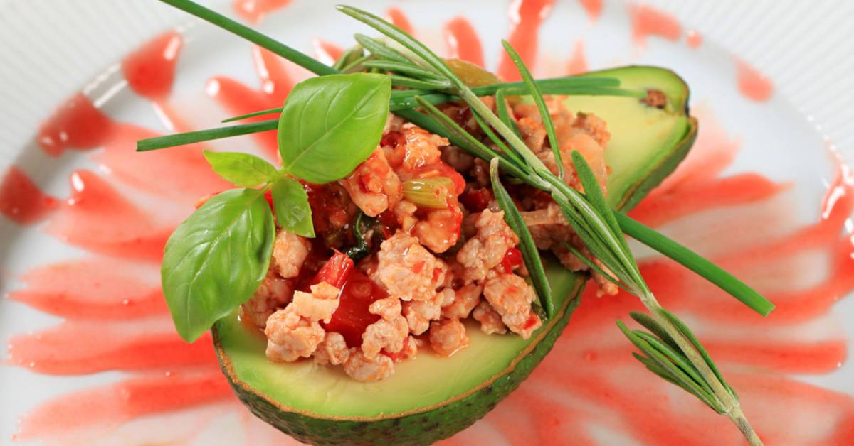 Baked Avocado with Red Rice Salsa | Taste For Life